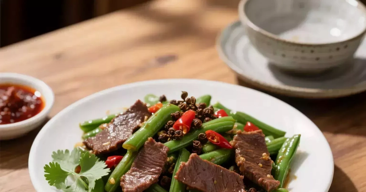 🍽️ How to Make Sijidou Niurou (Stir-Fried Beef with Green Beans) at ...